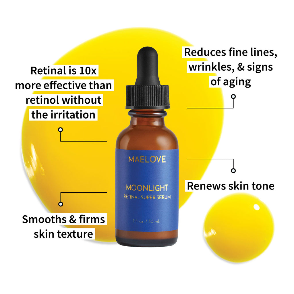 Moonlight, Potent anti-wrinkle serum with Retinaldehyde & Maelove Skincare